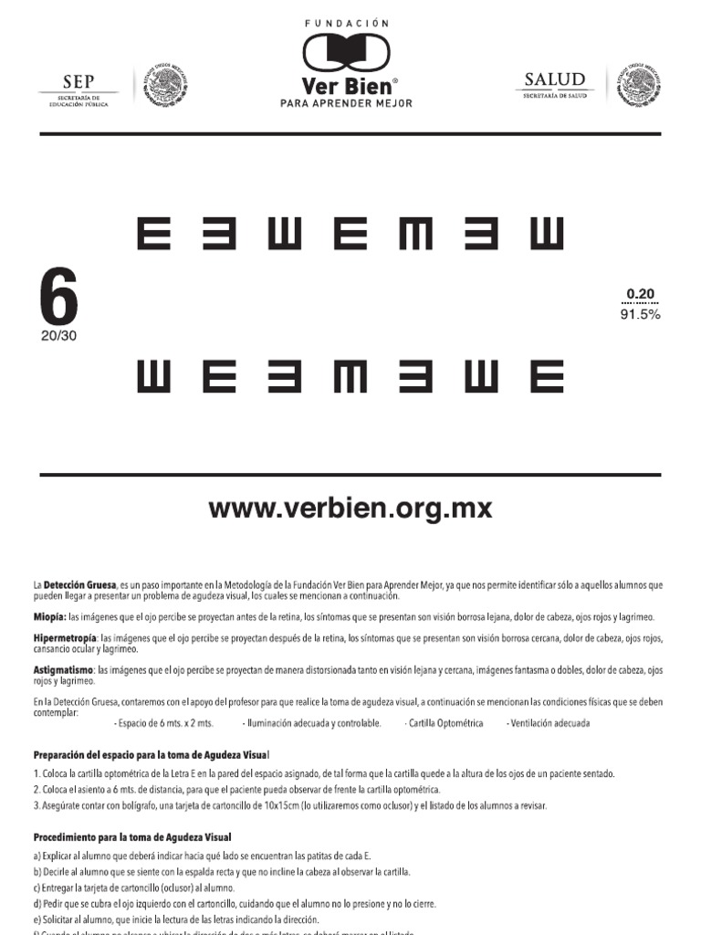 Escala Optometrica | PDF