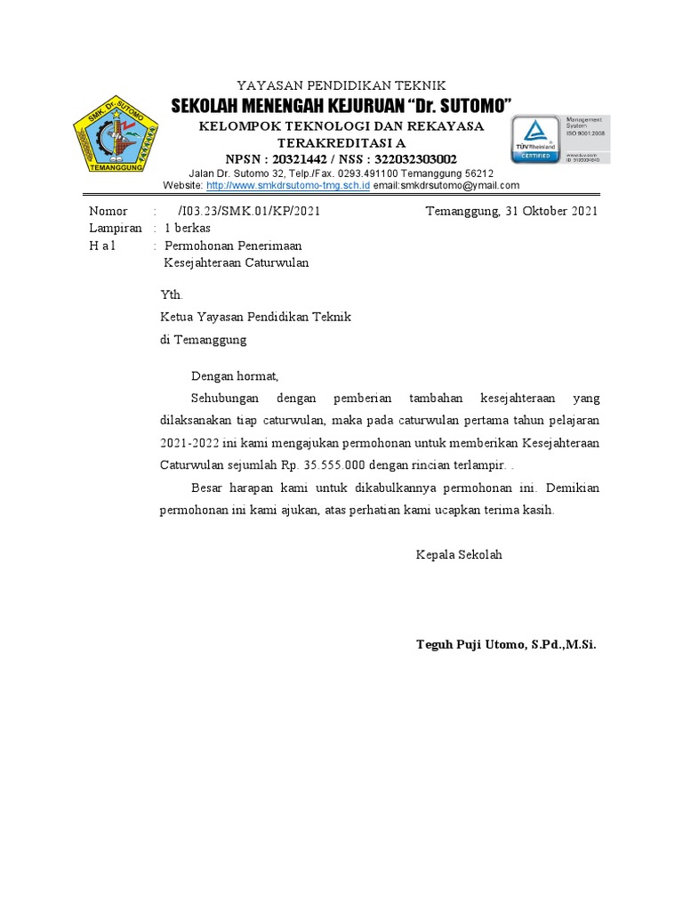 Permohonan Cawu | PDF