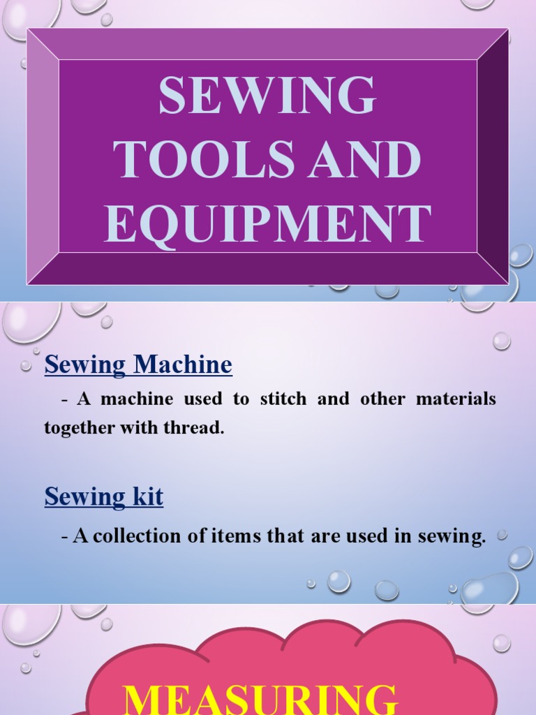 Essential Sewing Tools and Equipment | PDF | Lifestyle