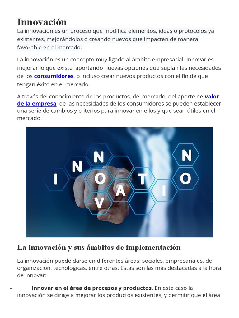 Que Es La Innovación | PDF | Innovación | Marketing