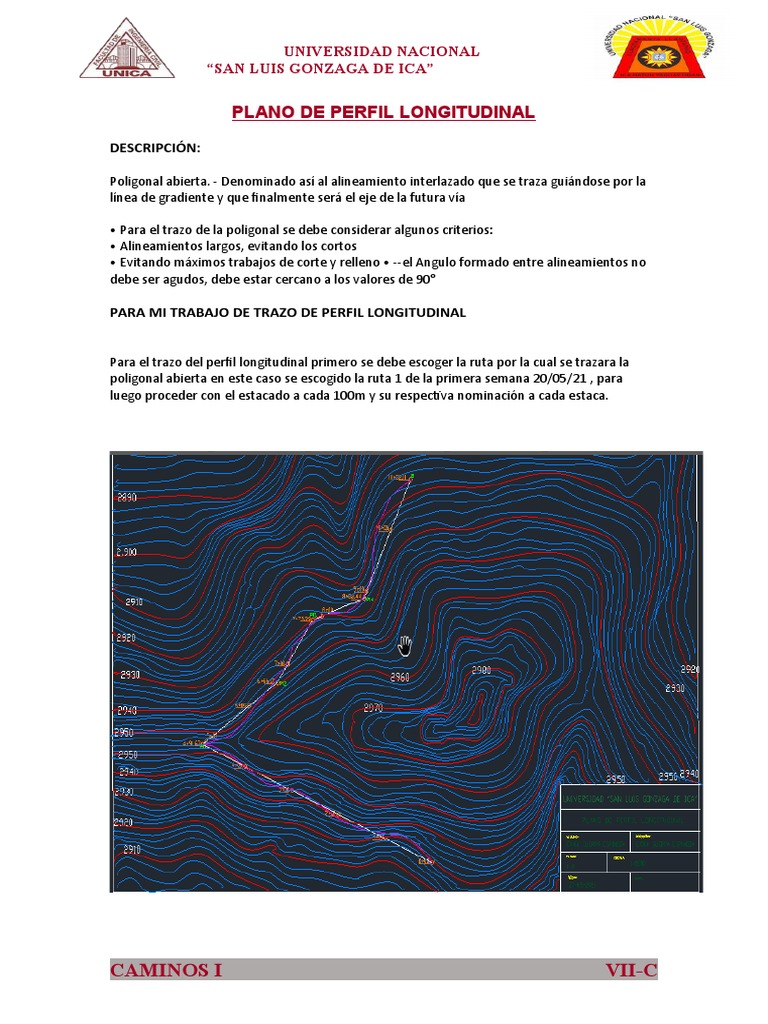 Plano de Perfil Longitudinal | PDF | Geometría