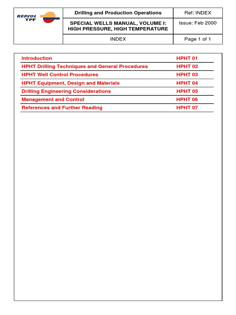 HPHT Drilling Guide for Engineers | PDF | Casing (Borehole) | Oil Well