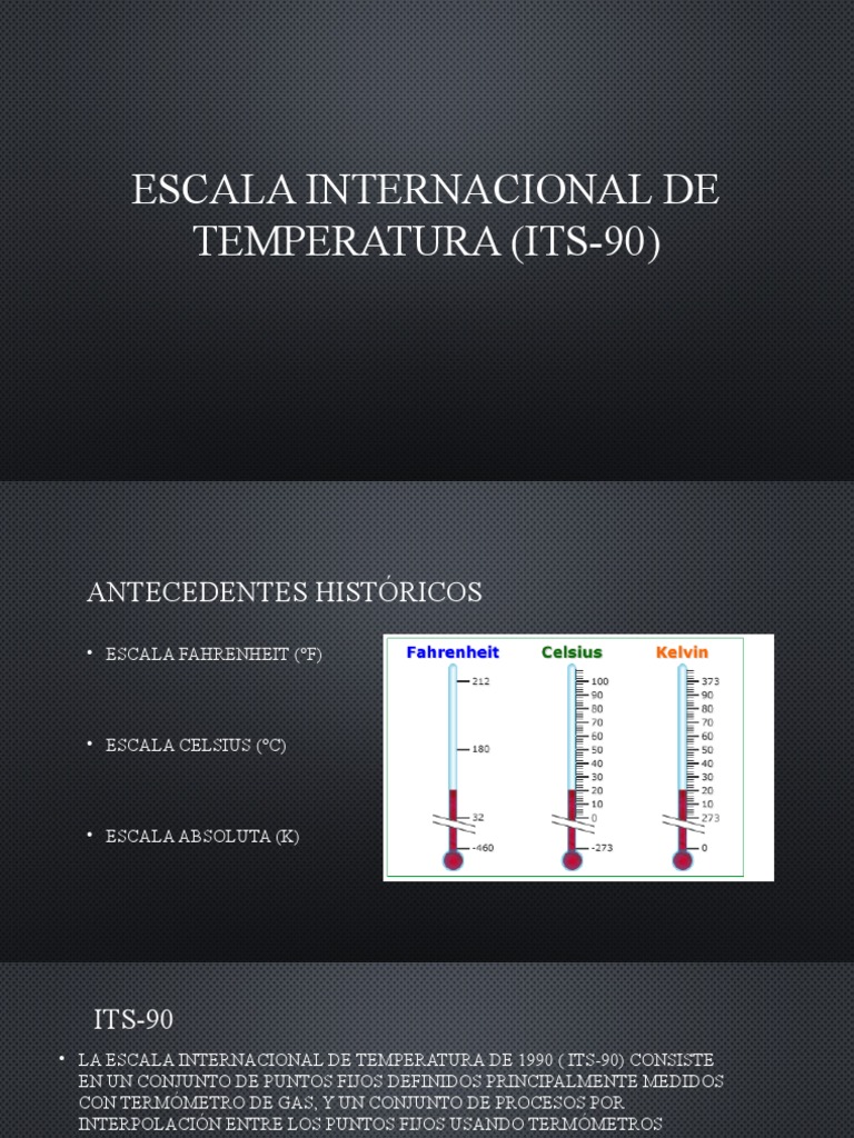Escala Internacional de Temperatura (ITS-90) | PDF