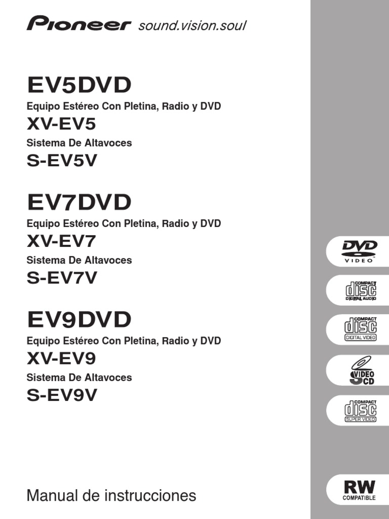 Pioneer Ev7 | PDF | Altoparlante | Vídeo