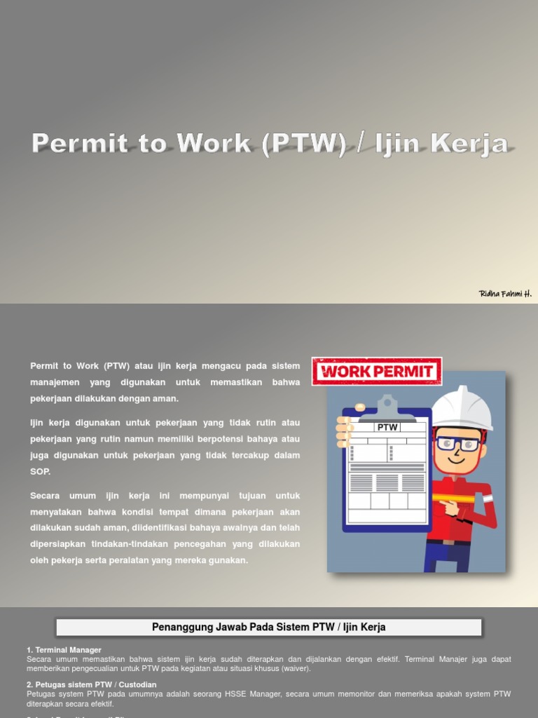 Permit To Work | PDF
