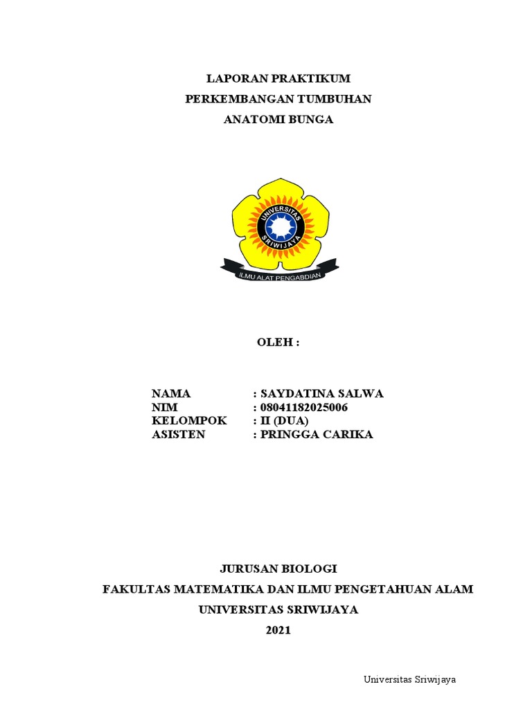 Morfologi dan Anatomi Bunga Lilium sp. | PDF | Sains & Matematika
