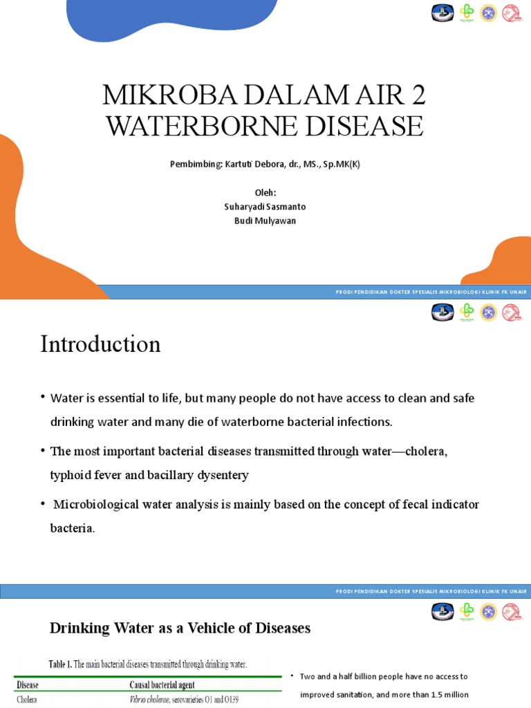 Mikroba Dalam Air 2 Waterborne Disease | PDF | Escherichia Coli | Cholera