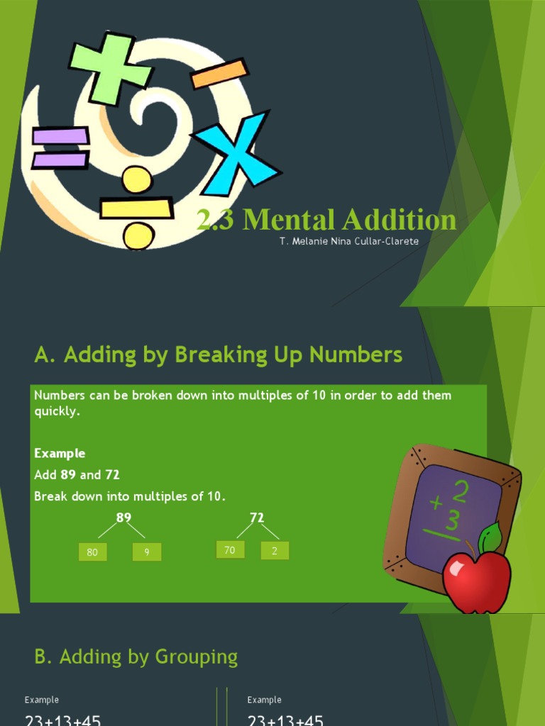 Mental Addition Techniques Guide | PDF