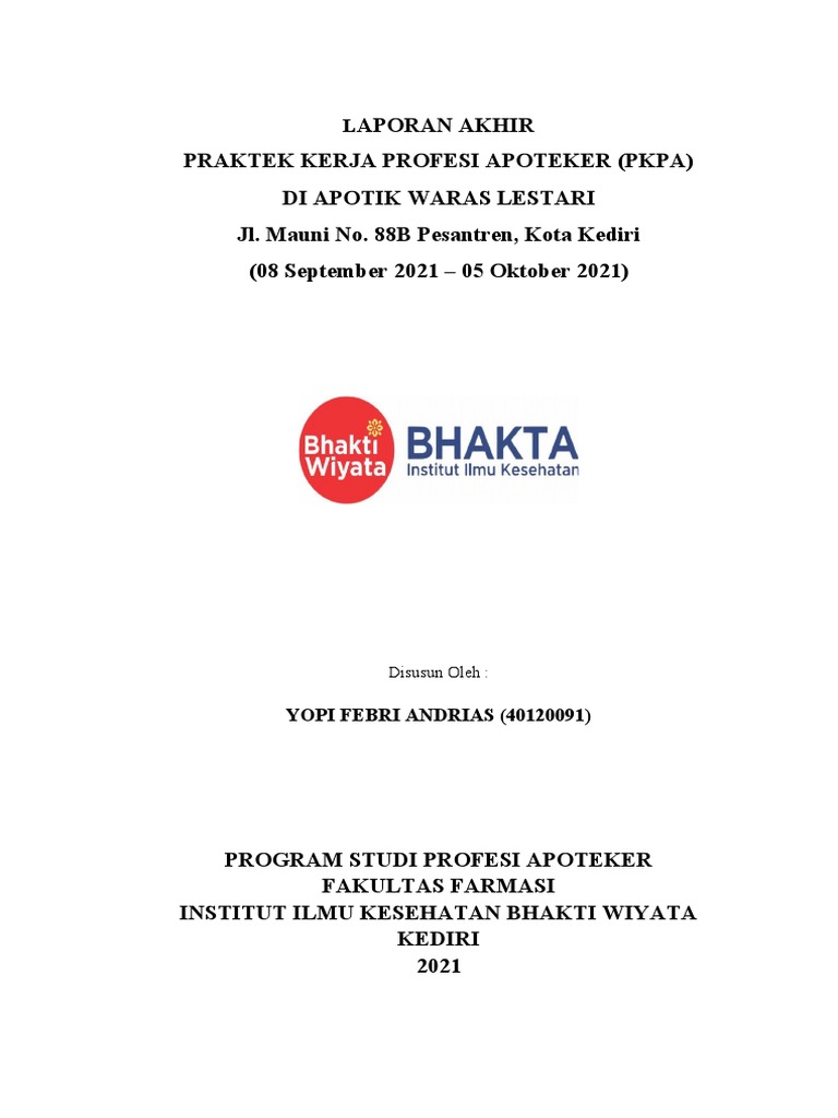 Laporan Apotek | PDF