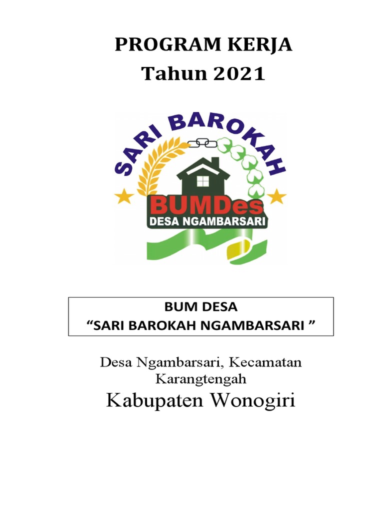 Rencana Program Kerja Bumdesa Sari Barokah Ngambarsari | PDF