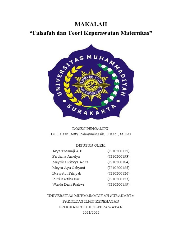 Makalah Kelompok 1 Konsep Maternitas | PDF | Pengembangan Diri | Kesehatan Holistik