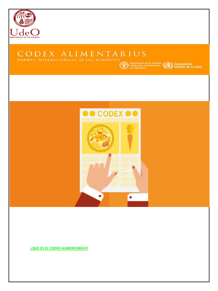 Que Es El Codex Alimentarius | PDF | Alimentos | Comida y bebida