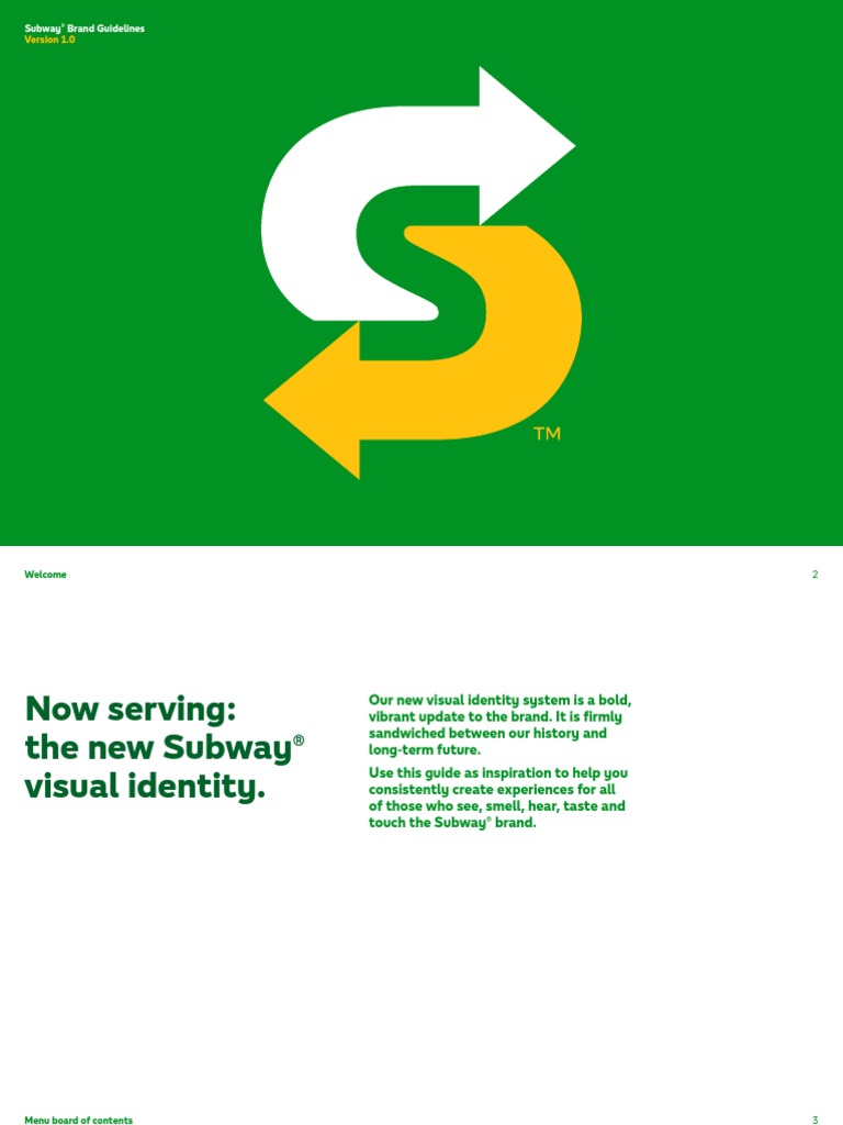 Subway Visual Identity System (VIS) | PDF | Typography | Logos