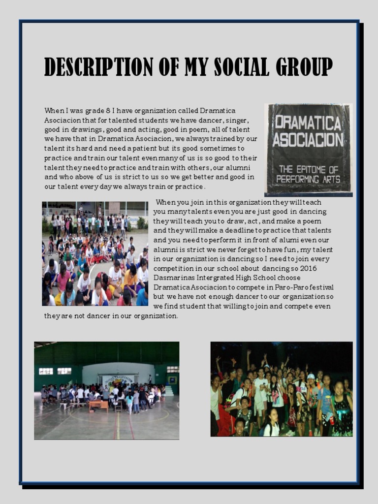 Description of My Social Group | PDF