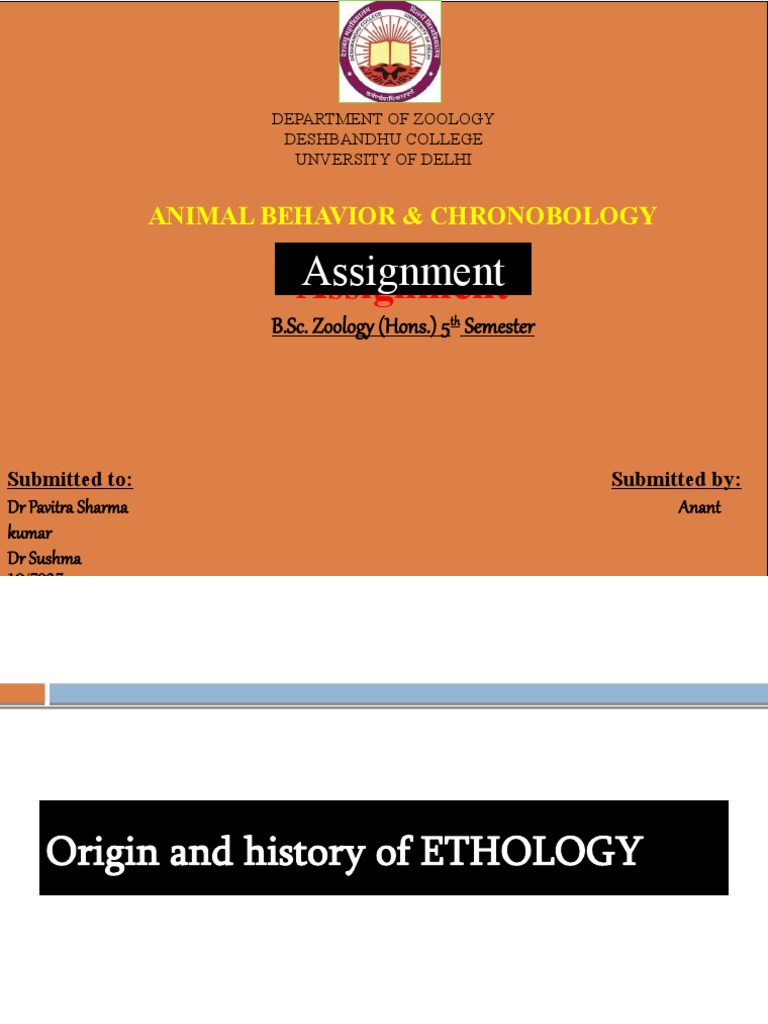Origin and History of ETHOLOGY - Founders of Ethology | PDF | Ethology ...