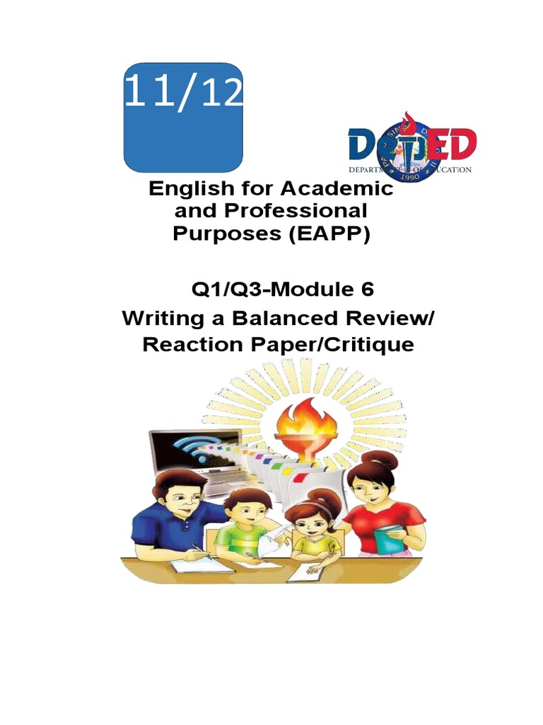 EAPP Q1 Module 6: Writing Critiques | PDF | Composition (Visual Arts) | Evaluation