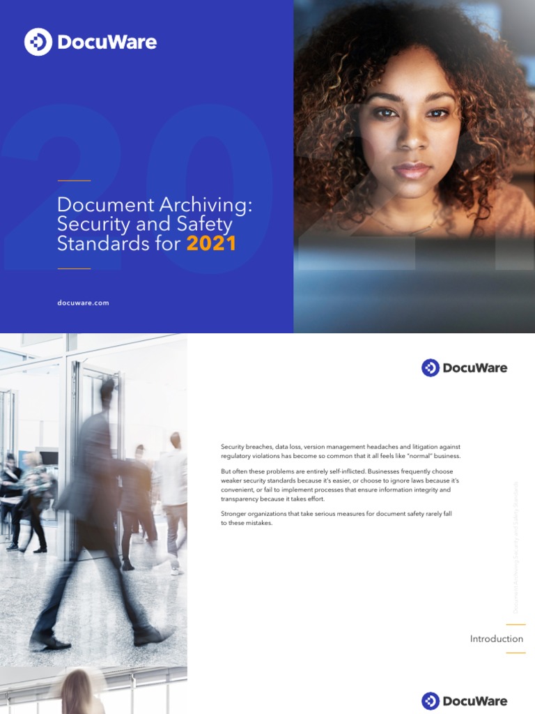 DocuWare Ebook - Document Archiving Security and Safety Standards For 2021 - EN | PDF | Cloud ...