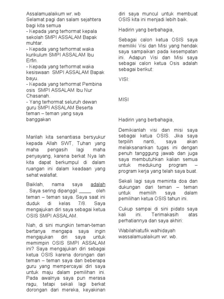 Naskah Orasi | PDF | Karier & Perkembangan