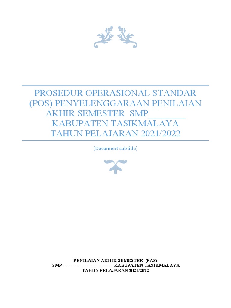 Pos Pas 2021-2022 | PDF