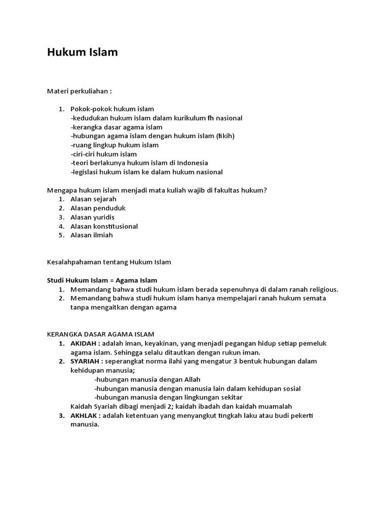 Hukum Islam | PDF