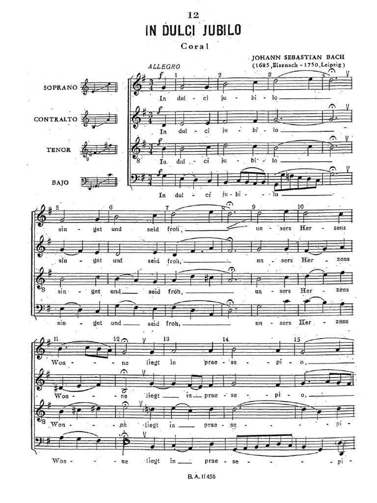 Bach in Dulci Jubilo | PDF