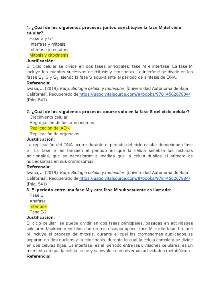 Examen de BioCel #3 | PDF | Mitosis | P53