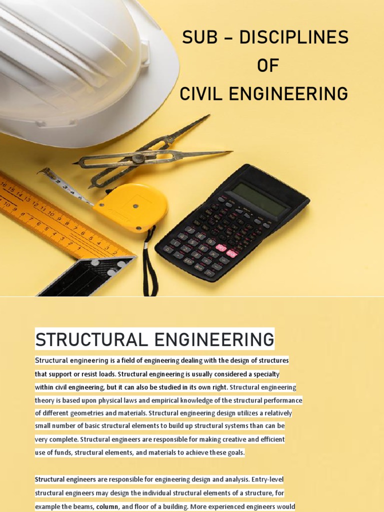Sub-disciplines of Civil Engineering | PDF | Structural Engineering ...