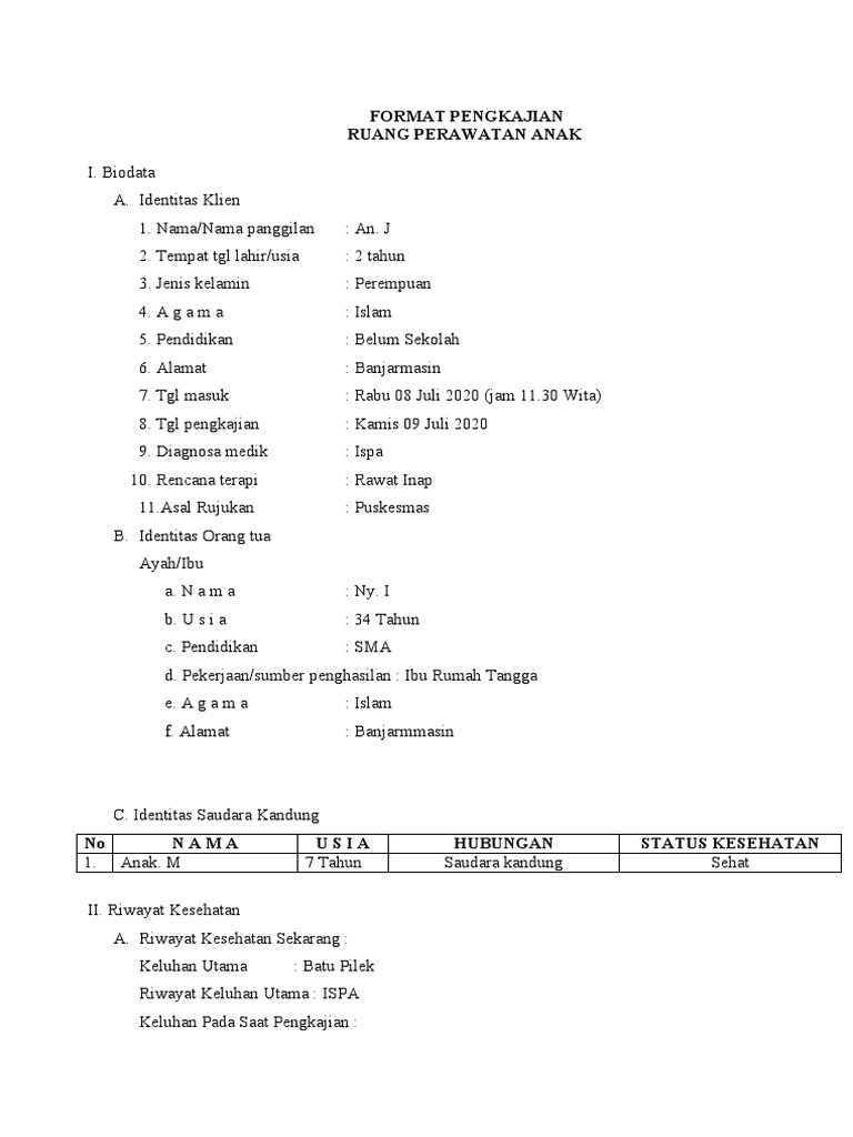Askep Ispa Stage Anak | PDF