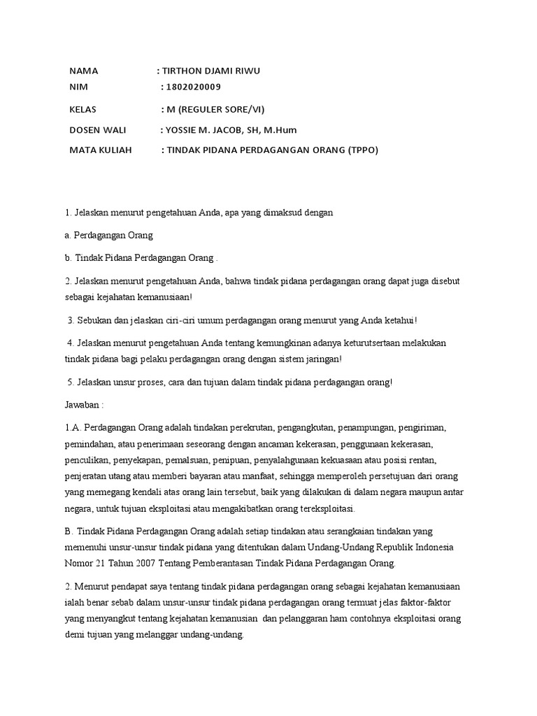 Uas Tppo Tirton Djami Riwoe | PDF