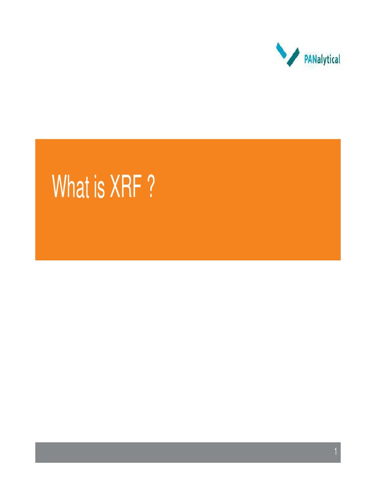 XRF Technology Overview and Applications | PDF | X Ray | Energy ...