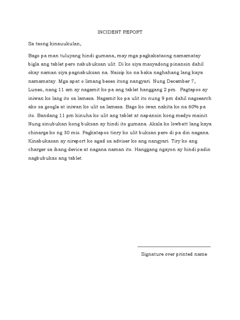 Incident Report | PDF