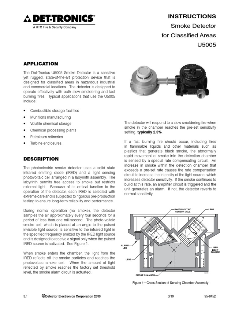V9006 Haz Loc Smoke Detronics Install | PDF | Relay | Smoke
