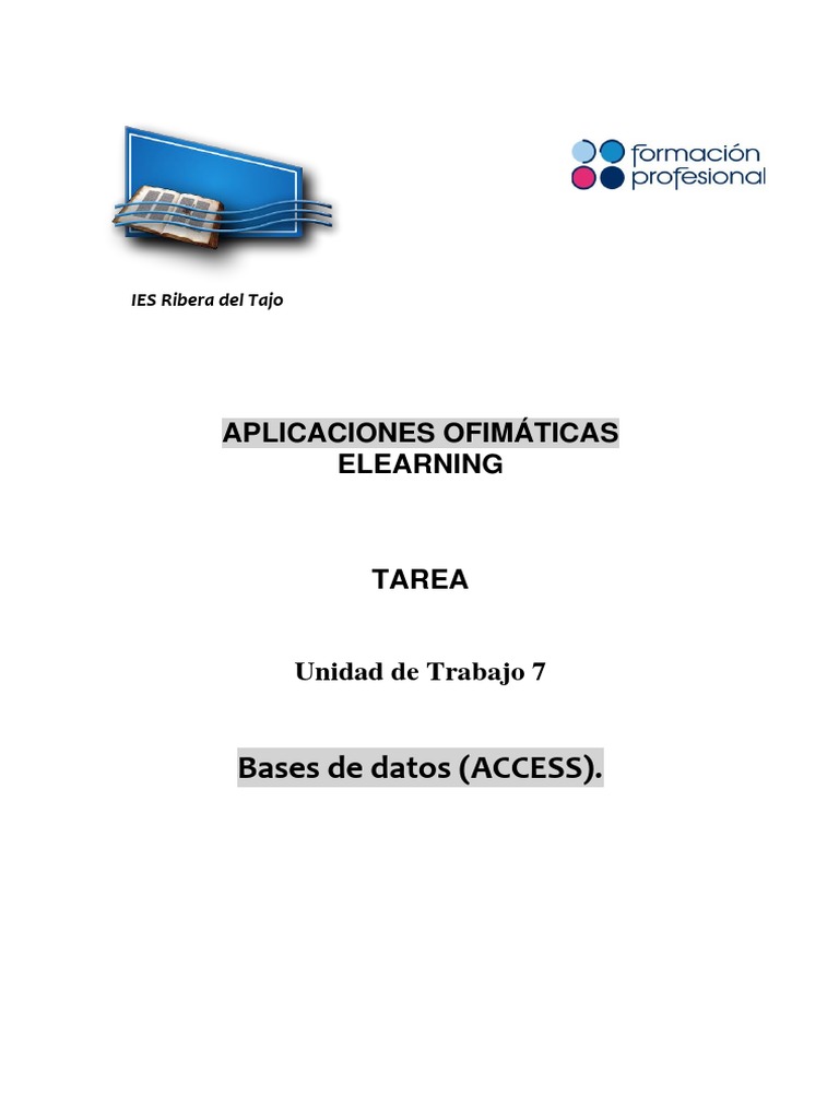 Tarea Ut07 Apofel2021 | PDF | Bases de datos | Datos de computadora