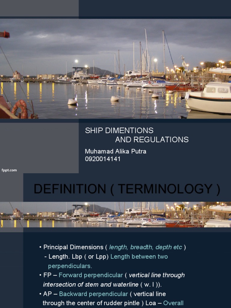 Ship Dimentions and Regulations | PDF | Tonnage | Ships
