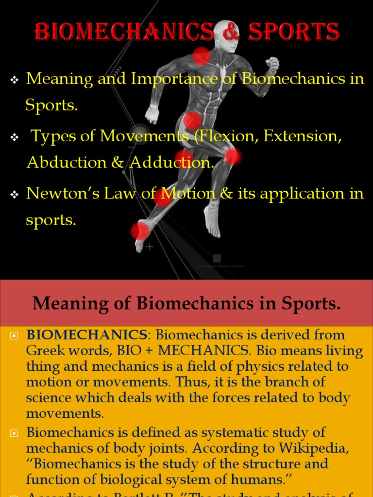 Unit 8 Biomechanics and Sports p1 | PDF | Anatomical Terms Of Motion ...