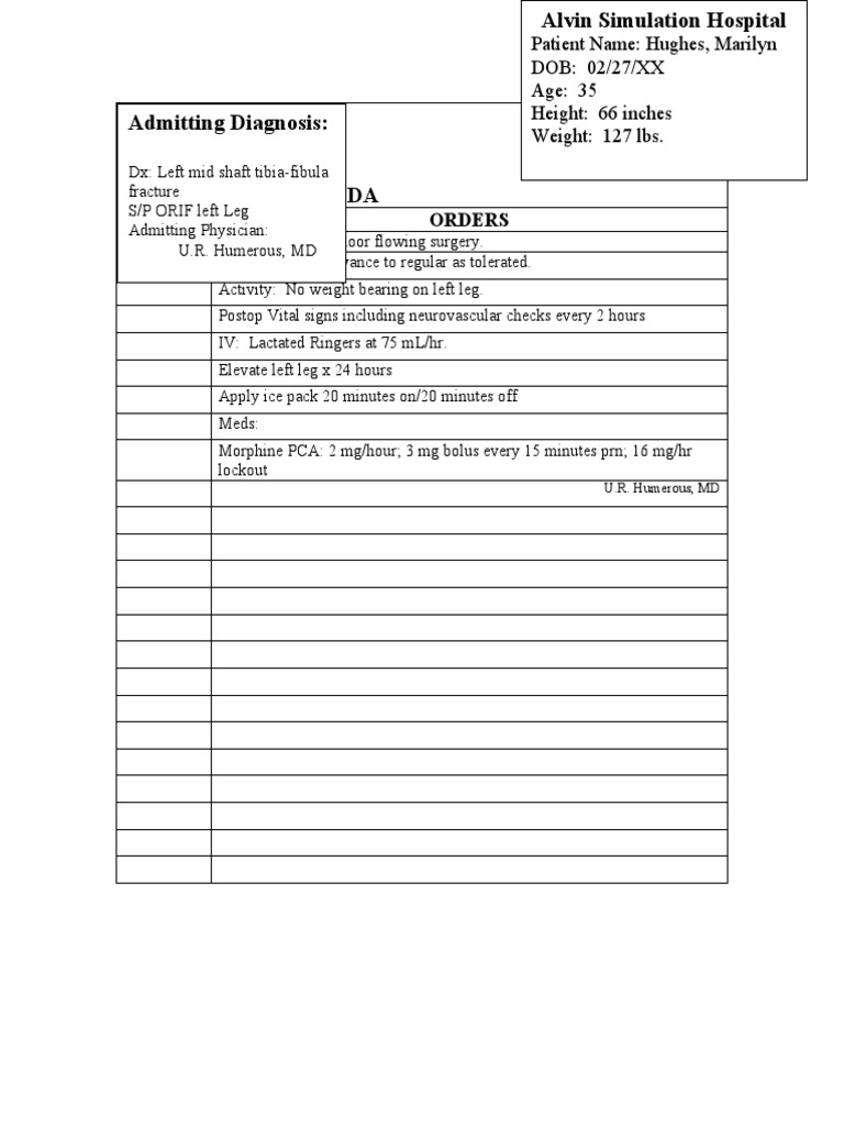 Simulation Orders (Hughes) | PDF