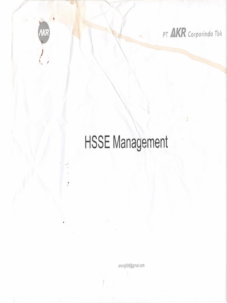 HSSE Management 15 Elements | PDF