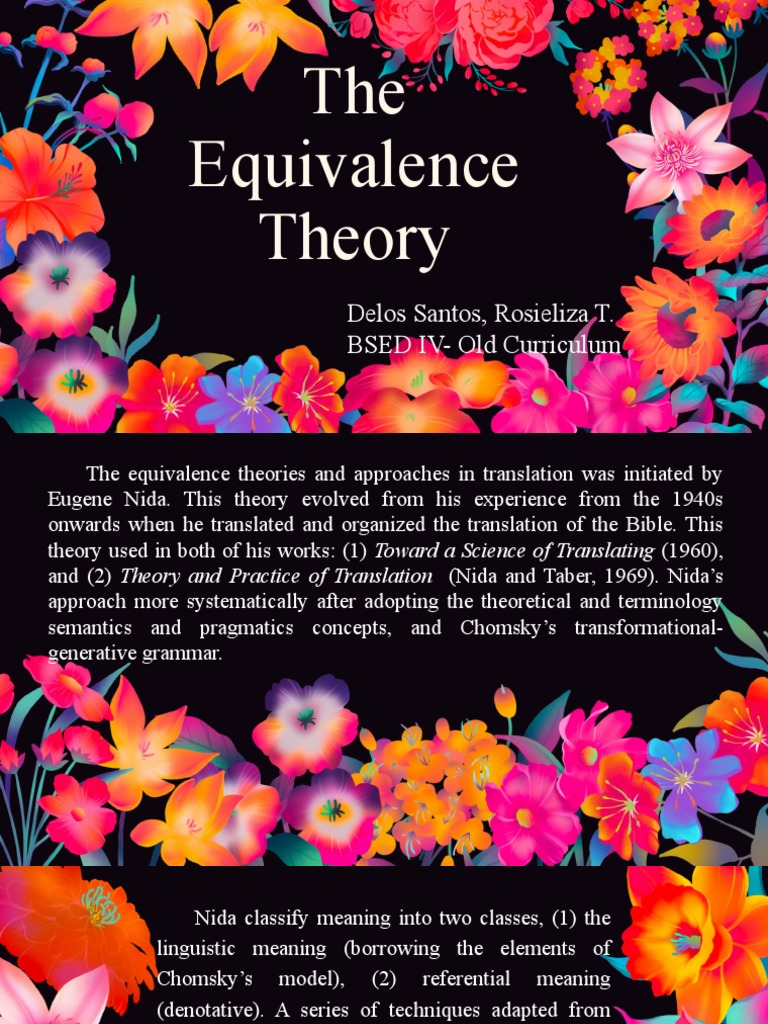 The Equivalence Theory | PDF | Translations | Linguistics