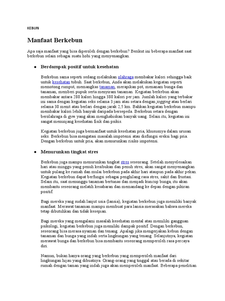 KEBUN | PDF | Gaya Hidup