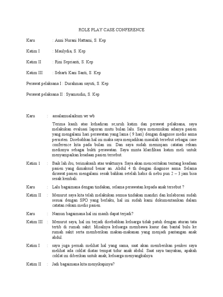 Evaluasi Kasus Asma dalam Konferensi | PDF