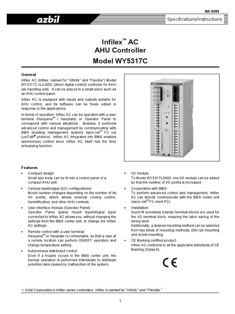 Ahu Control | PDF | Electrical Wiring | Power Supply