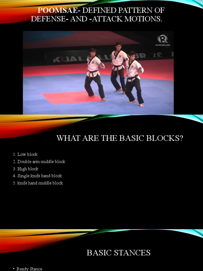 Defense-And - Attack Motions.: Poomsae - Defined Pattern of | PDF | Foot