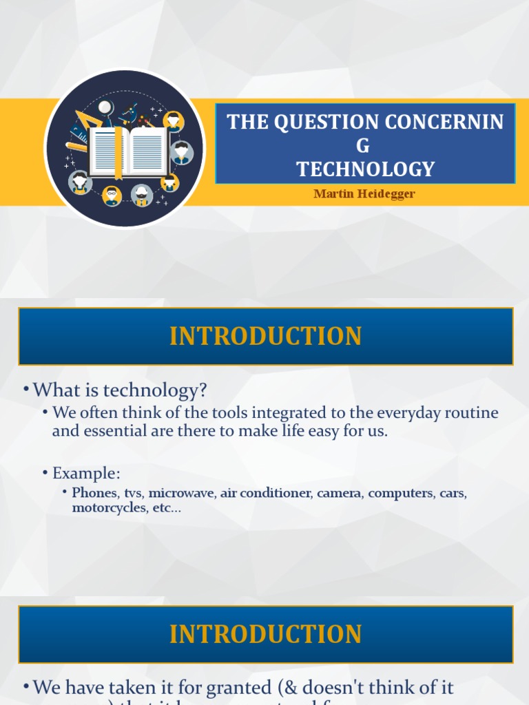 STS Discussion On Heidegger The Question Concerning Technology | PDF ...