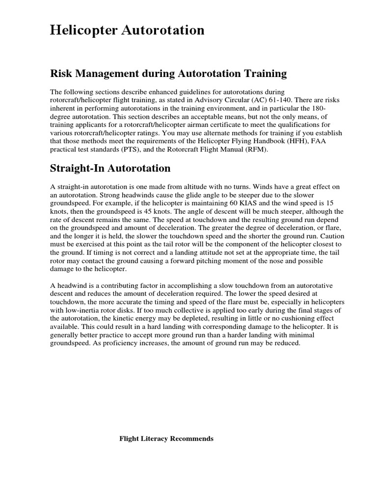 Helicopter Autorotation | PDF | Helicopter | Helicopter Rotor