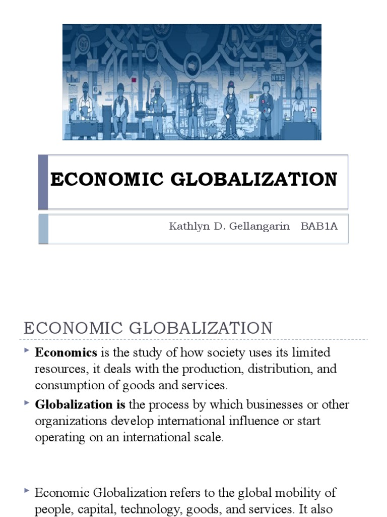 Economic Globalization | PDF | Tariff | Globalization