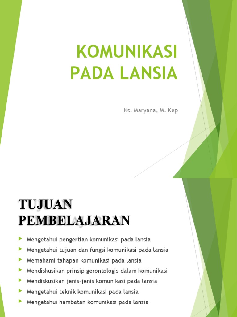 Komunikasi Pada Lansia-1 | PDF