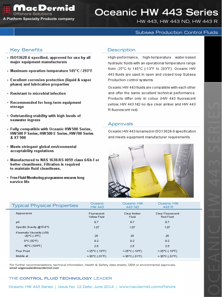 Oceanic HW 443 Series: Key Benefits Description | PDF | Metals | Thermoplastic