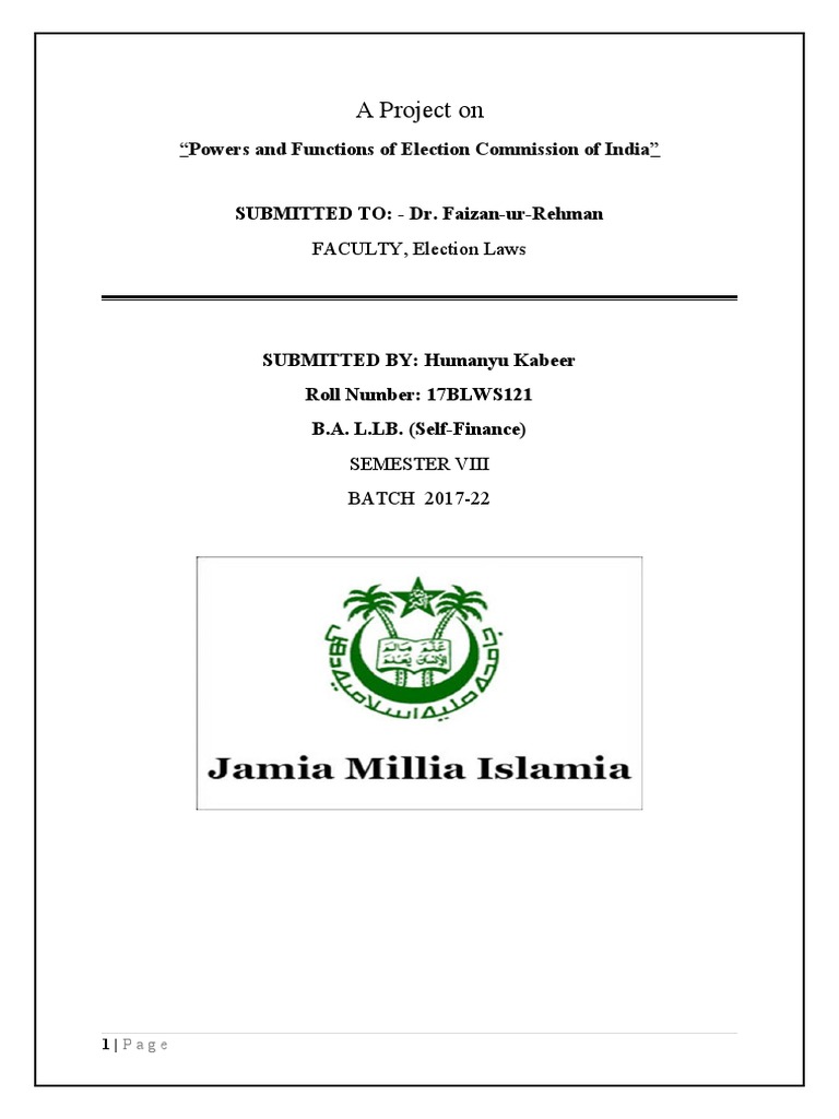 Election Commission Powers and Functions | PDF | Elections | Supreme ...