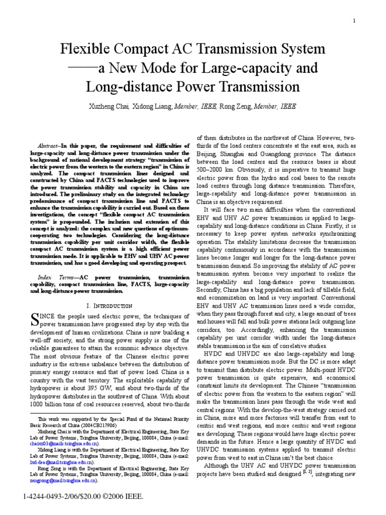 12.flexible Compact AC Transmission System - A New Mode For Large ...