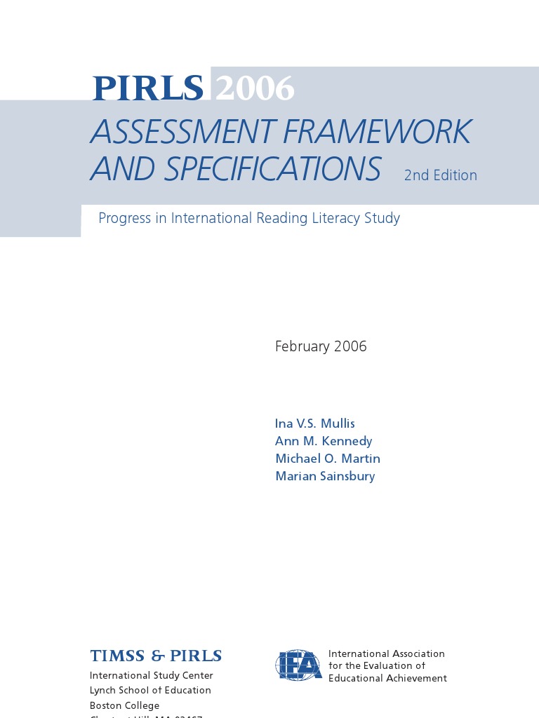 Pirls: Assessment Framework and Specifications | PDF | Change | Cognition